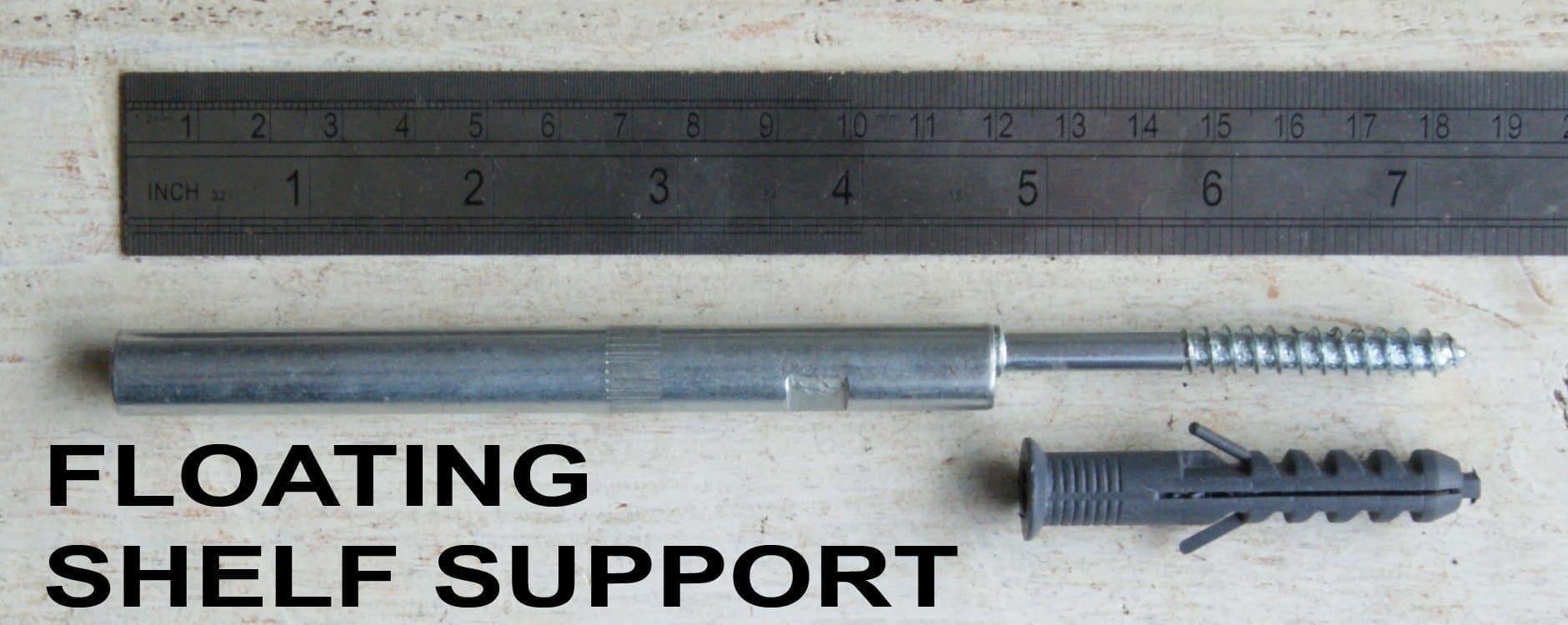 Concealed Shelf Support Screw-in 120mm Rod Masonry 12mm x 185mm - Adfix ...